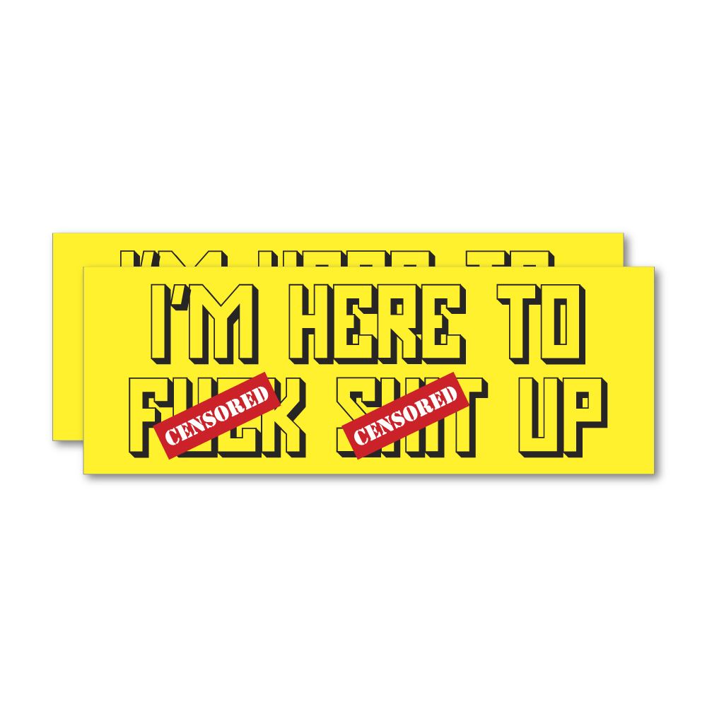 2X I Am Here Sticker Decal | Funny Stickers - Sticker Collective