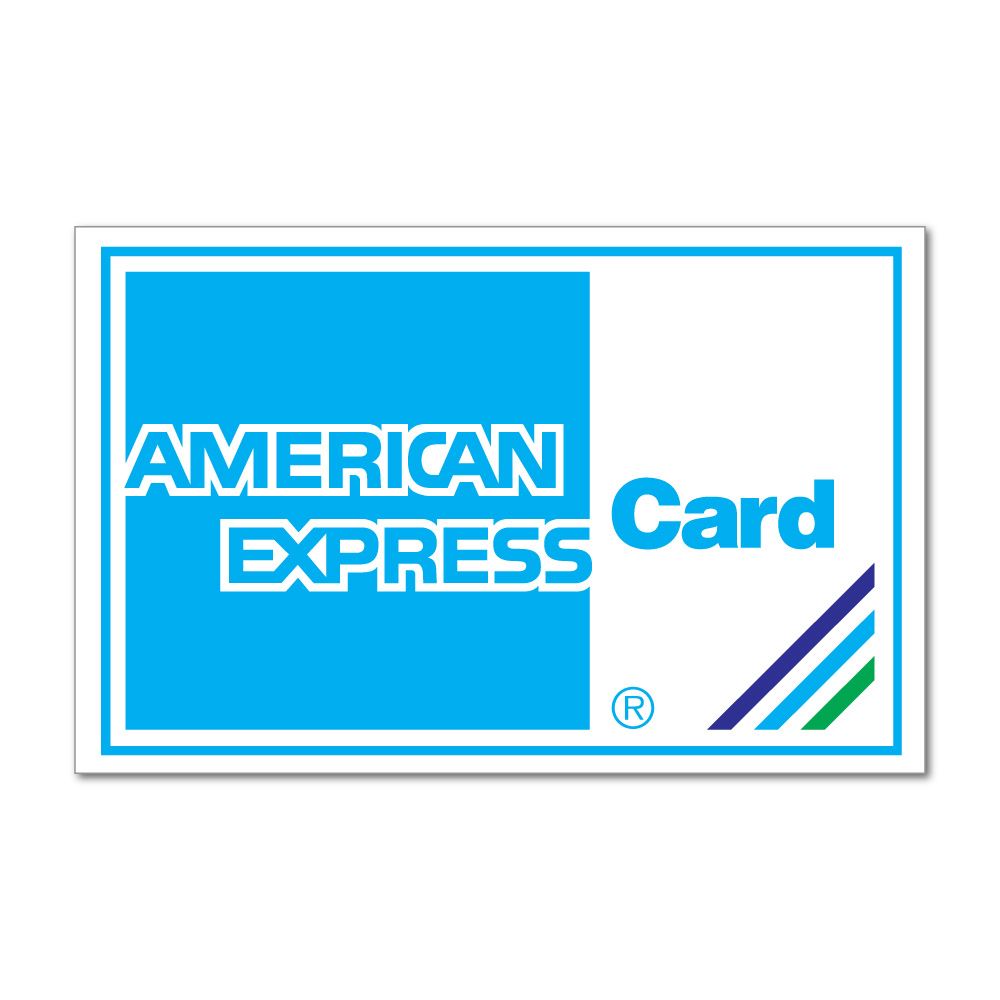 American Express Card Amex Payment Accept Eptos Bank Car Sticker Decal ...