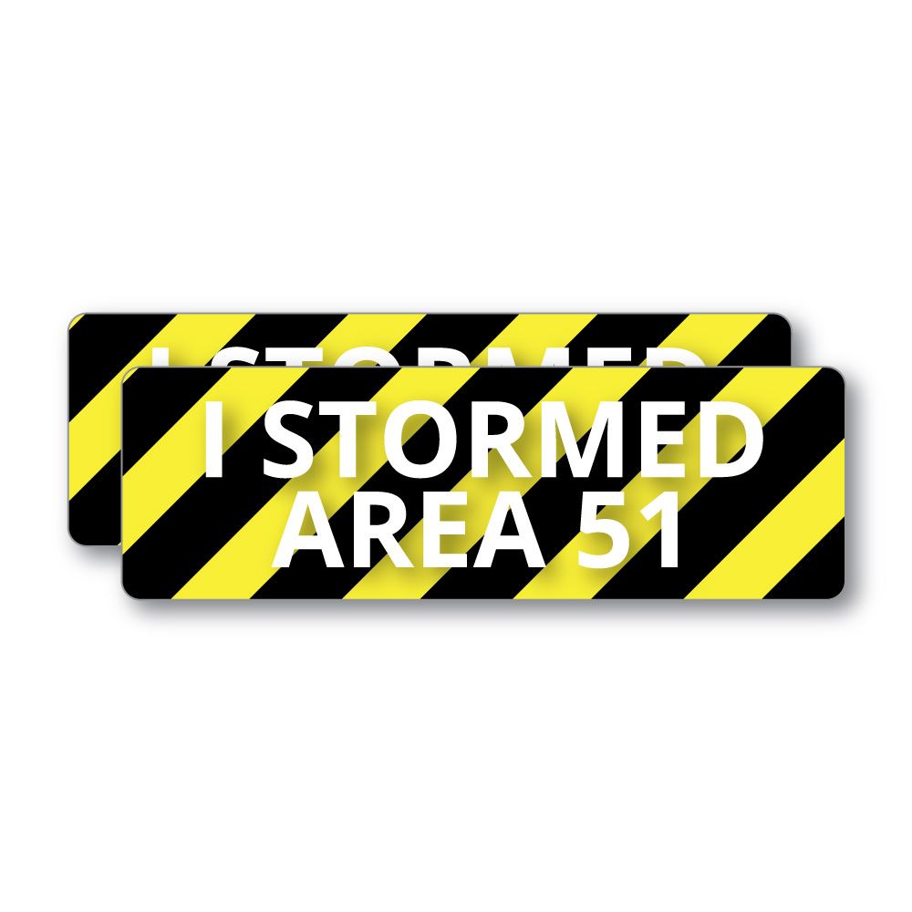 2X I Stormed Area 51 Sticker Decal | Alien Stickers - Sticker Collective