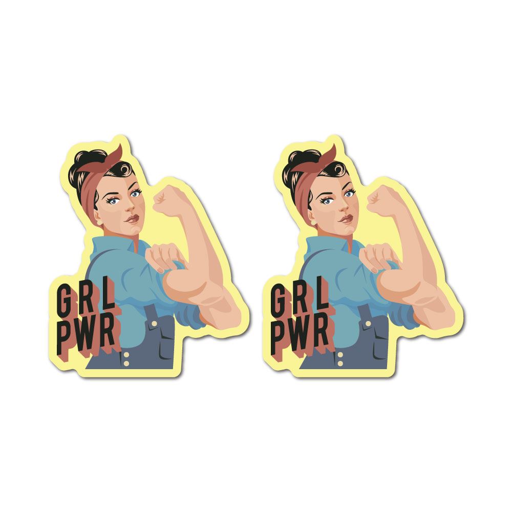 2X Grl Pwr Sticker Decal | Feminist Stickers - Sticker Collective
