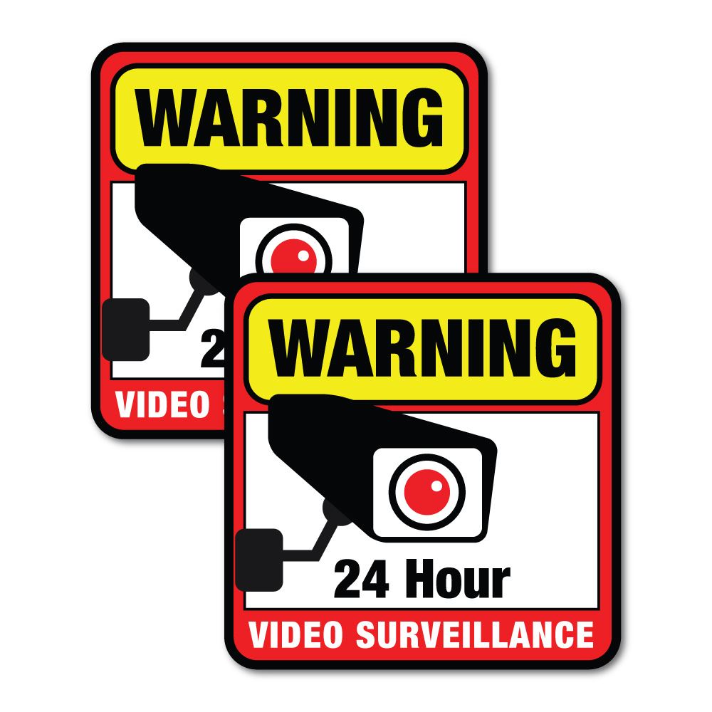 Security Camera Surveillance Cctv 24 Hours Safety Stickers Decal | Boat ...