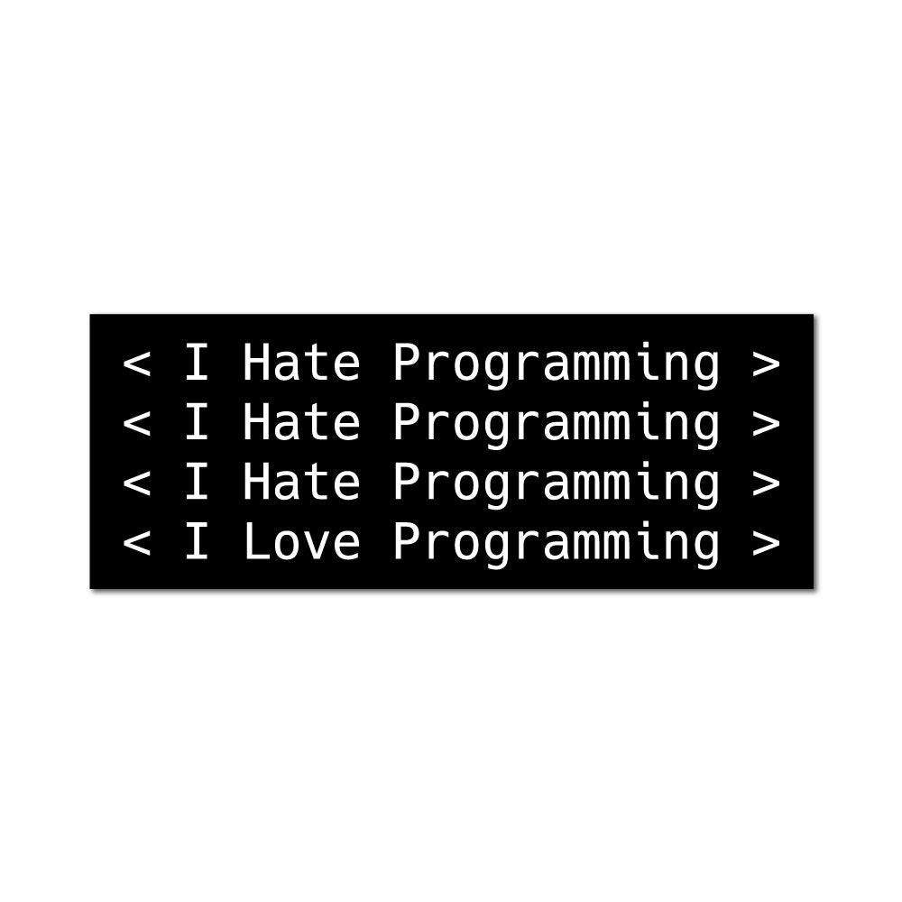 I Hate Programming Sticker Decal | Geek Stickers - Sticker Collective