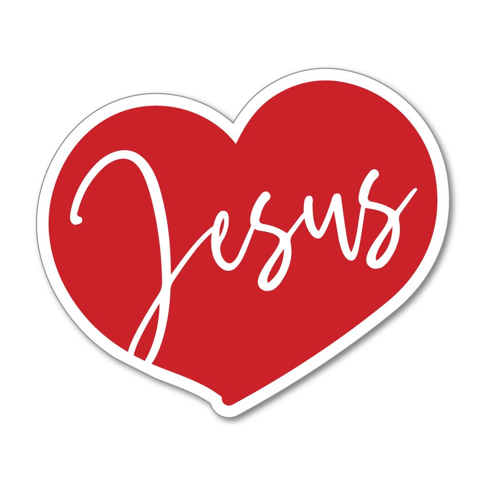 Jesus Heart Love Sticker Decal | Religion Stickers - Sticker Collective
