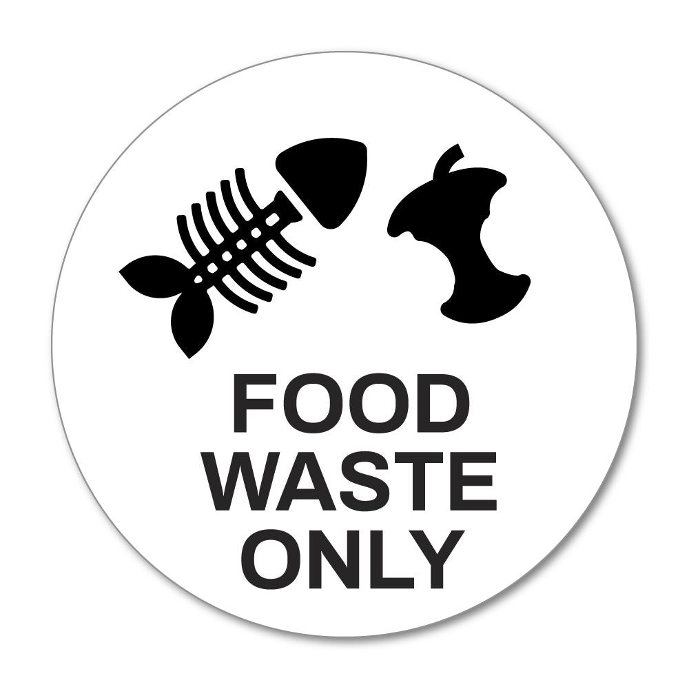 Food Waste Only Recycle Sticker Decal | Signs Stickers - Sticker Collective