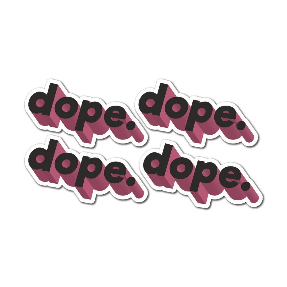 4X Dope Dude Sticker Decal | Grunge Stickers - Sticker Collective