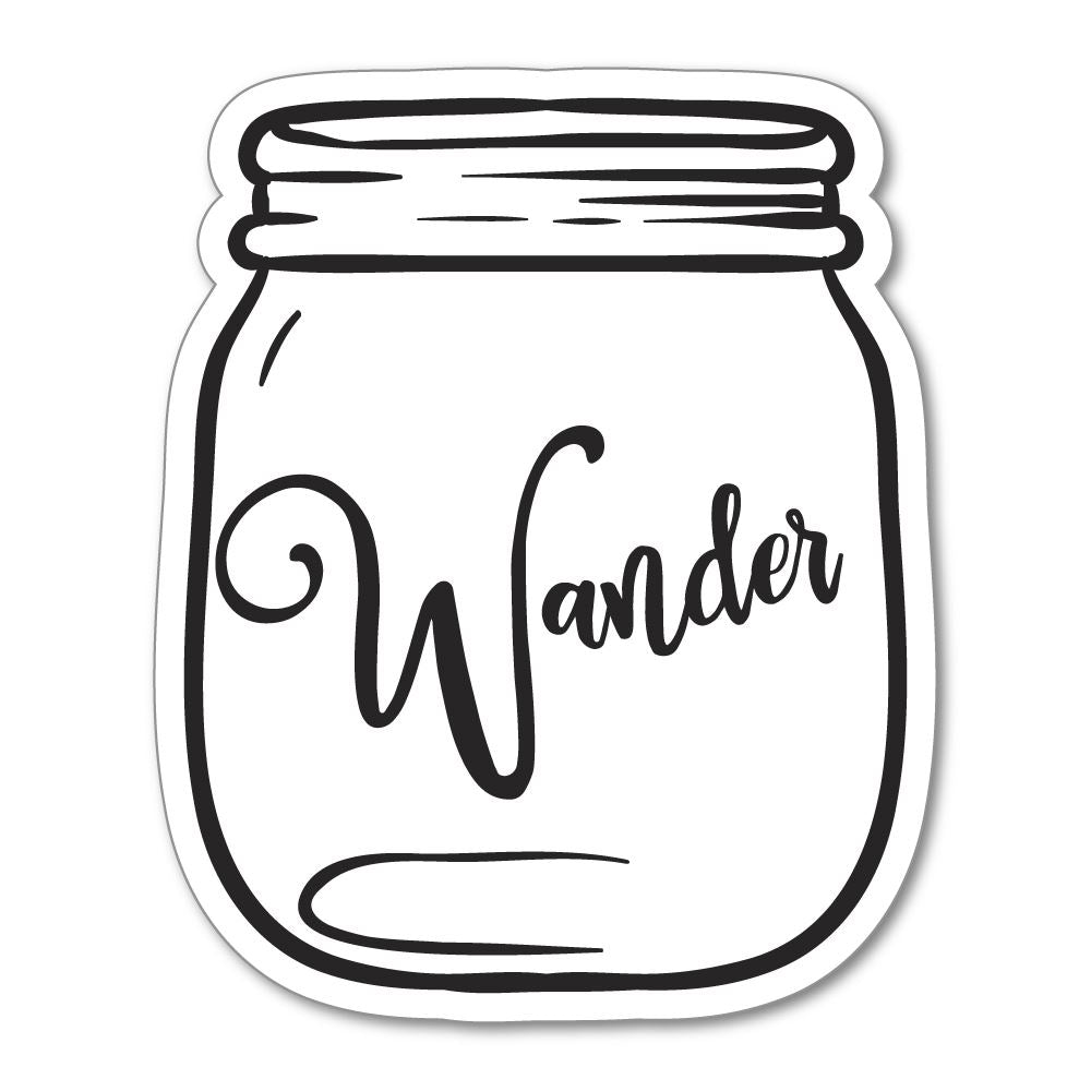 Wander Sticker Decal | Travel Stickers - Sticker Collective