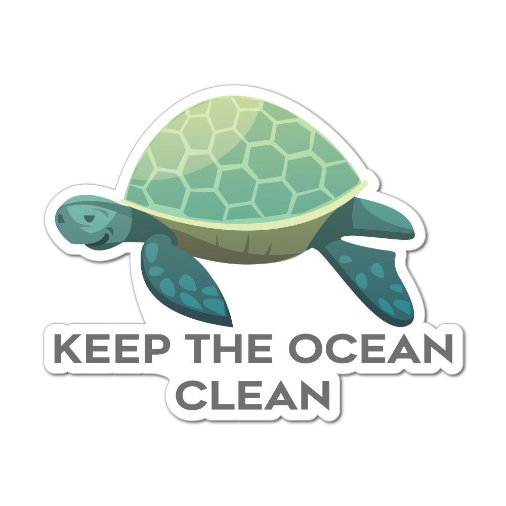 Keep The Ocean Clean Sticker Decal | Environment Stickers - Sticker ...
