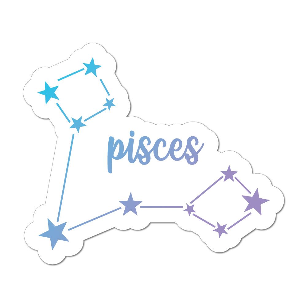 Pisces Laptop Car Sticker Decal | Space Stickers - Sticker Collective